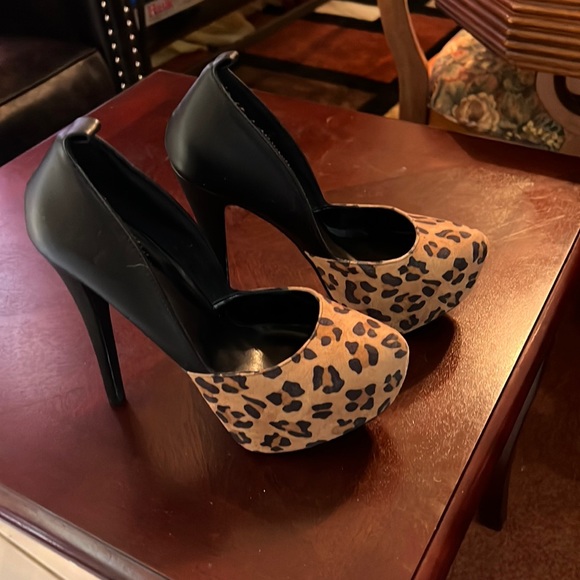Shoes | Paprika 6 Inch Leopard Print Platform Heels | Poshmark